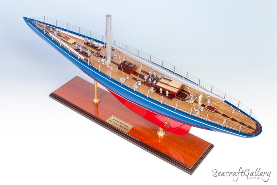 American's Cup Endeavor Wooden Model Boat | Seacraft Gallery