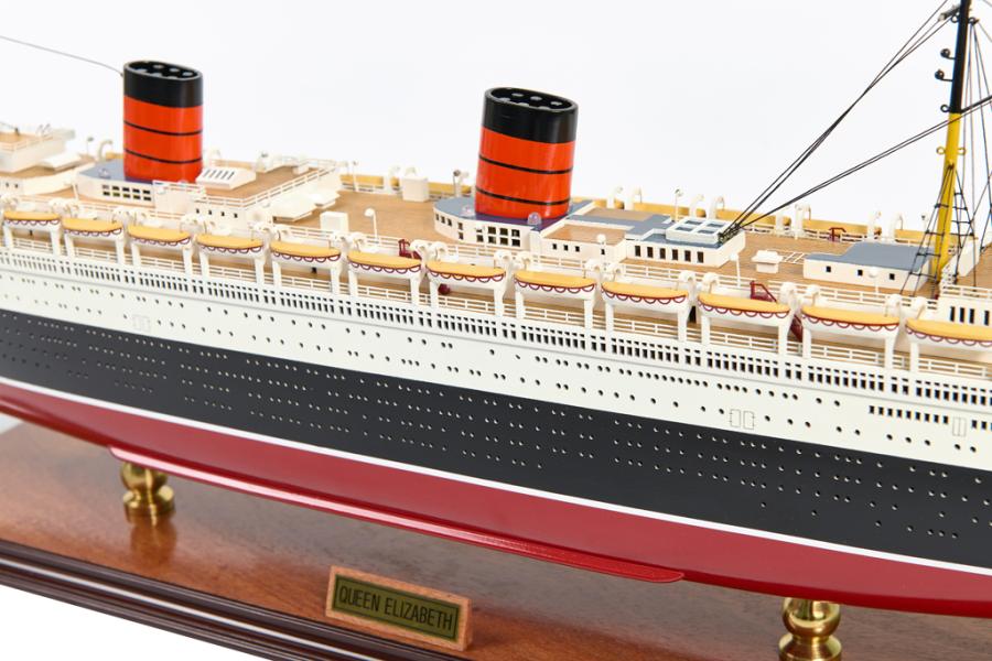 Wooden RMS Queen Elizabeth model | Seacraft Gallery Sydney
